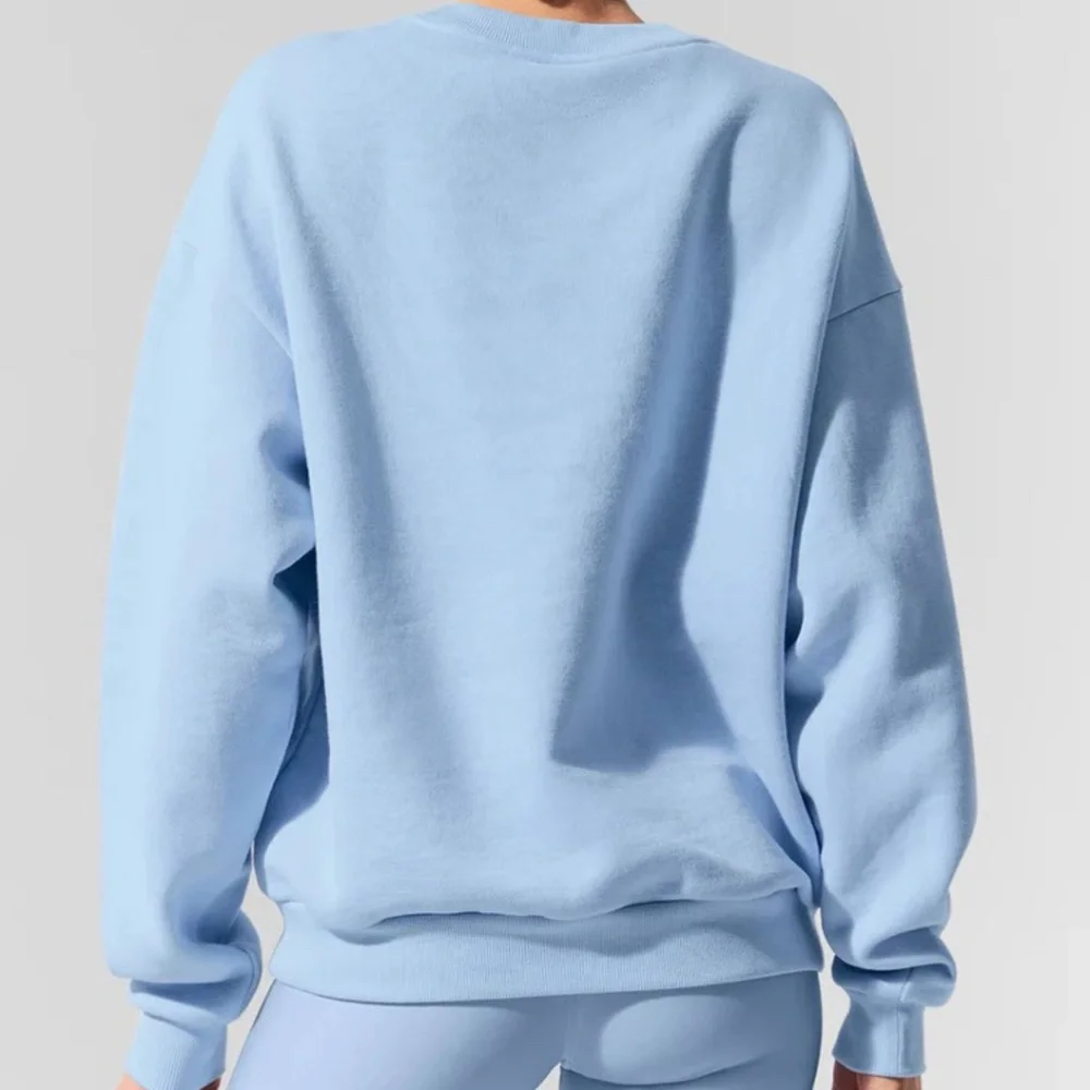 ALO Yoga | Tops | Alo Accolade Crew Neck Pullover Size M Seashell Blue ...